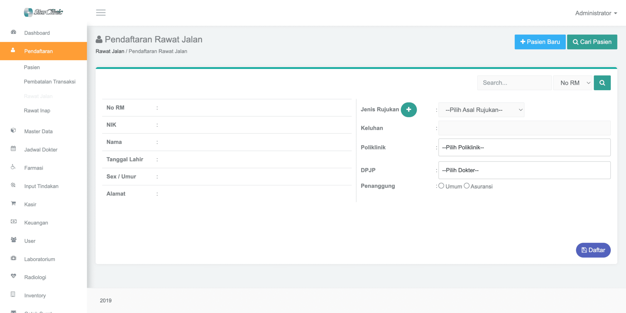 software klinik online – starfield indonesia